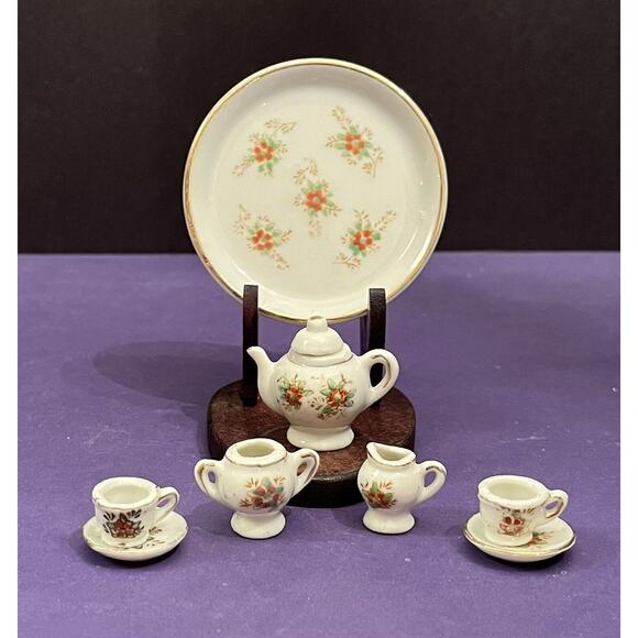 Unbranded | Other | Vintage Japan Miniature Piece Porcelain Floral Tea ...